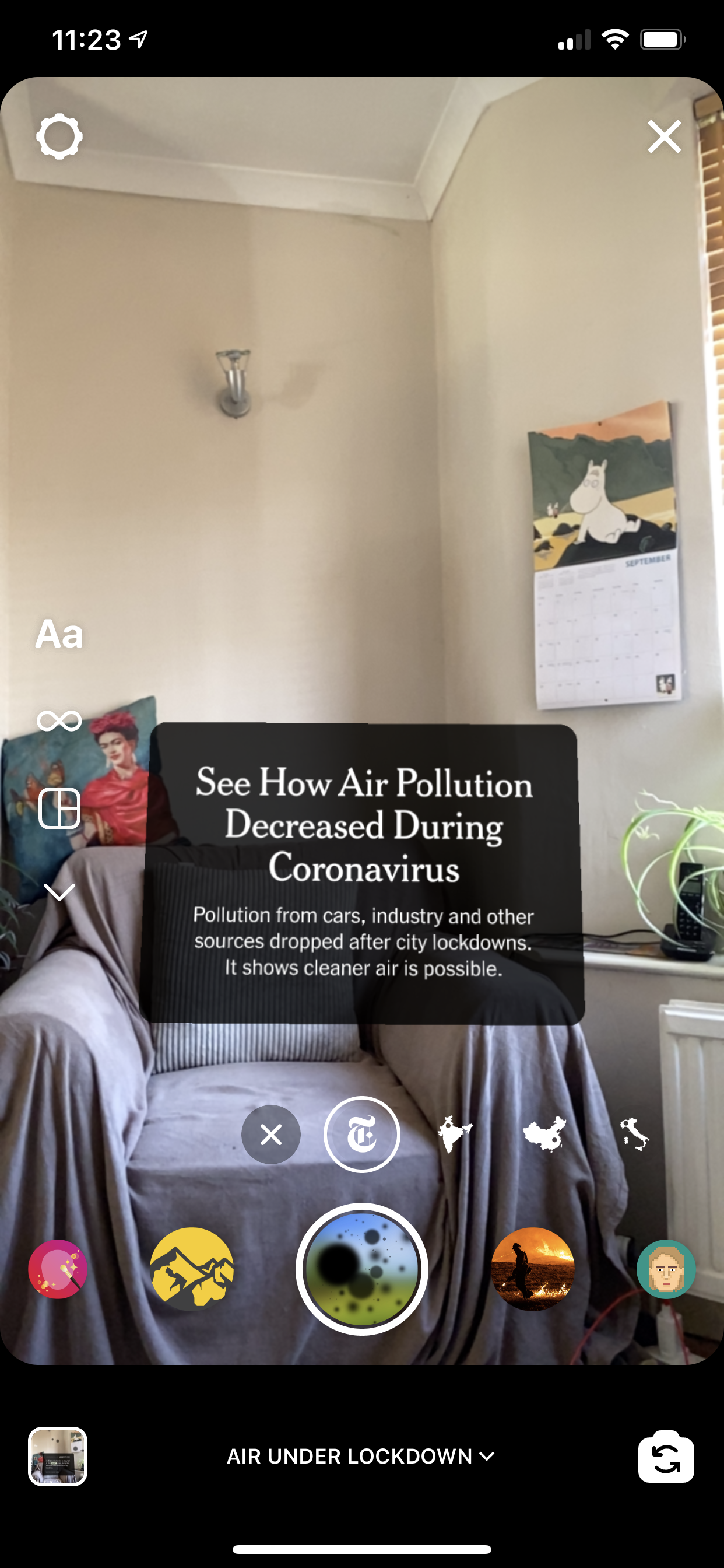 New York Times Instagram effects - great use of AR storytelling - Voxel Hub