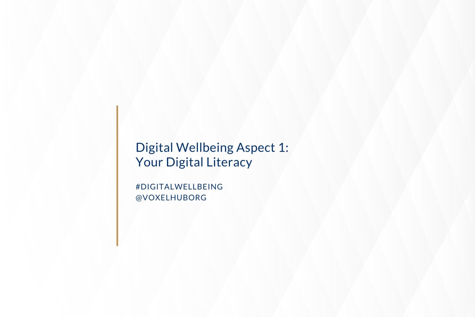 Digital Wellbeing Aspect 1: Your Digital Literacy - Voxel Hub
